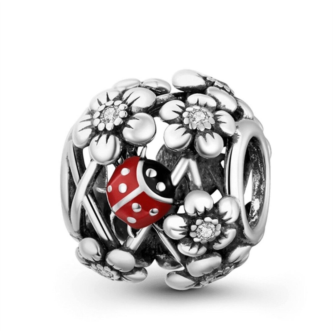 New Ladybug & Flower Charm for Pandora Charm Bracelet S925 - Etsy
