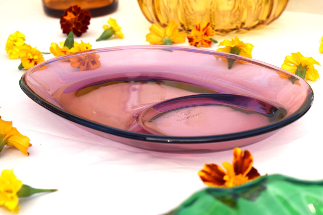 Pink Purple Corningware Snack Dish - Etsy