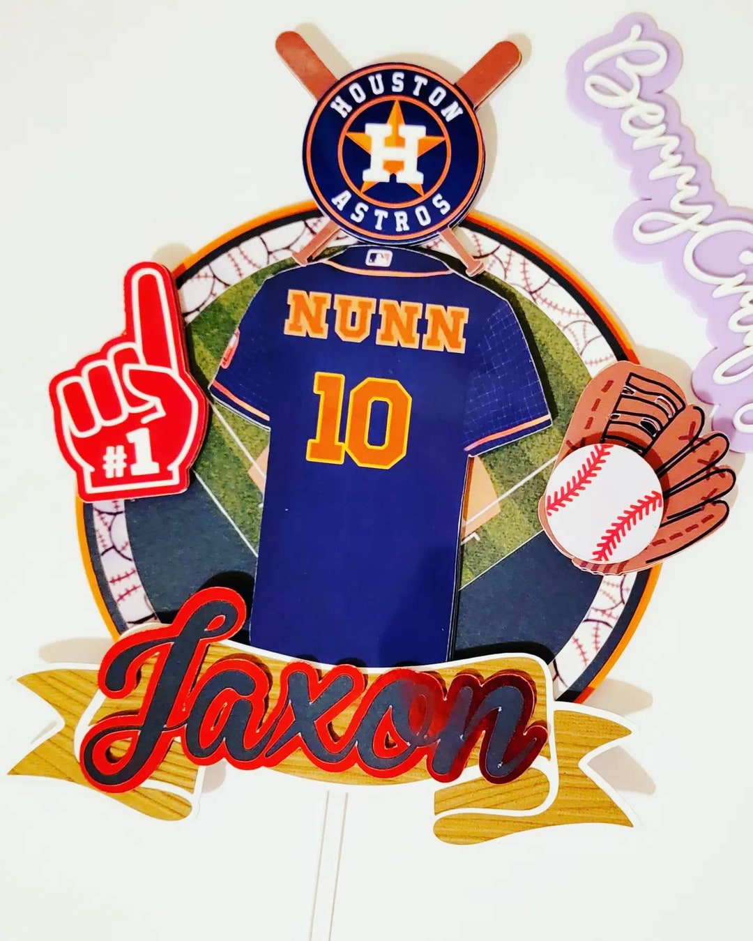 Astros Caketopper Baseball Cake Topper - Etsy
