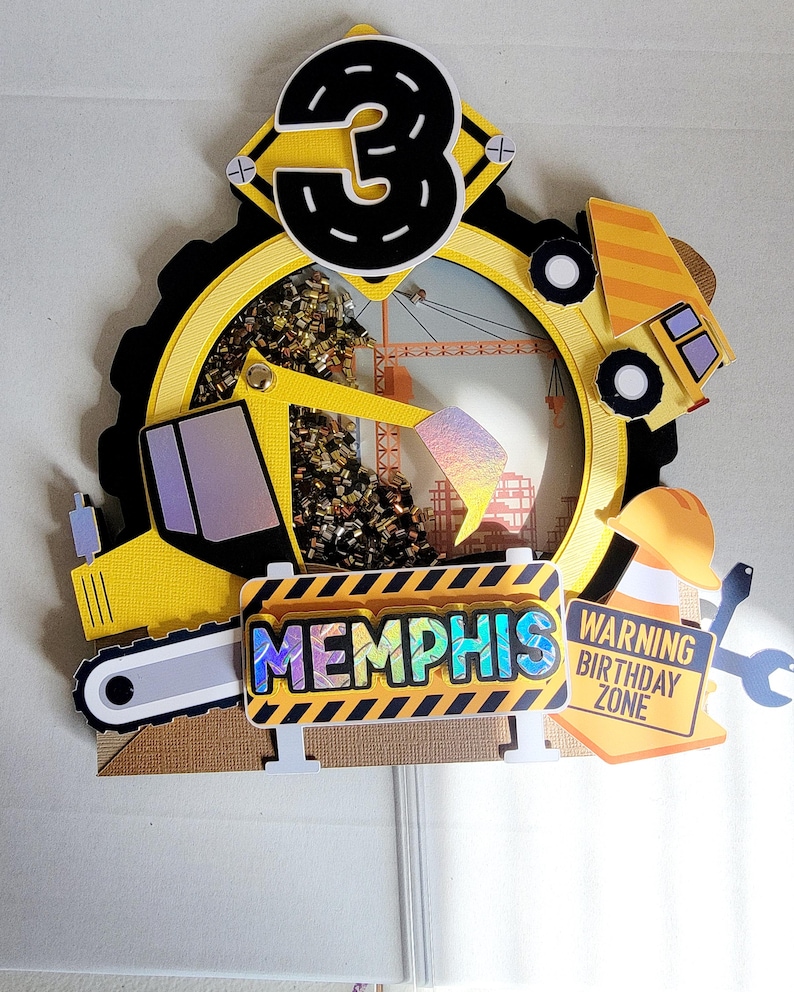 Construction Caketopper, Cupcake Toppers, Dump Truck, Excavator Cake ...