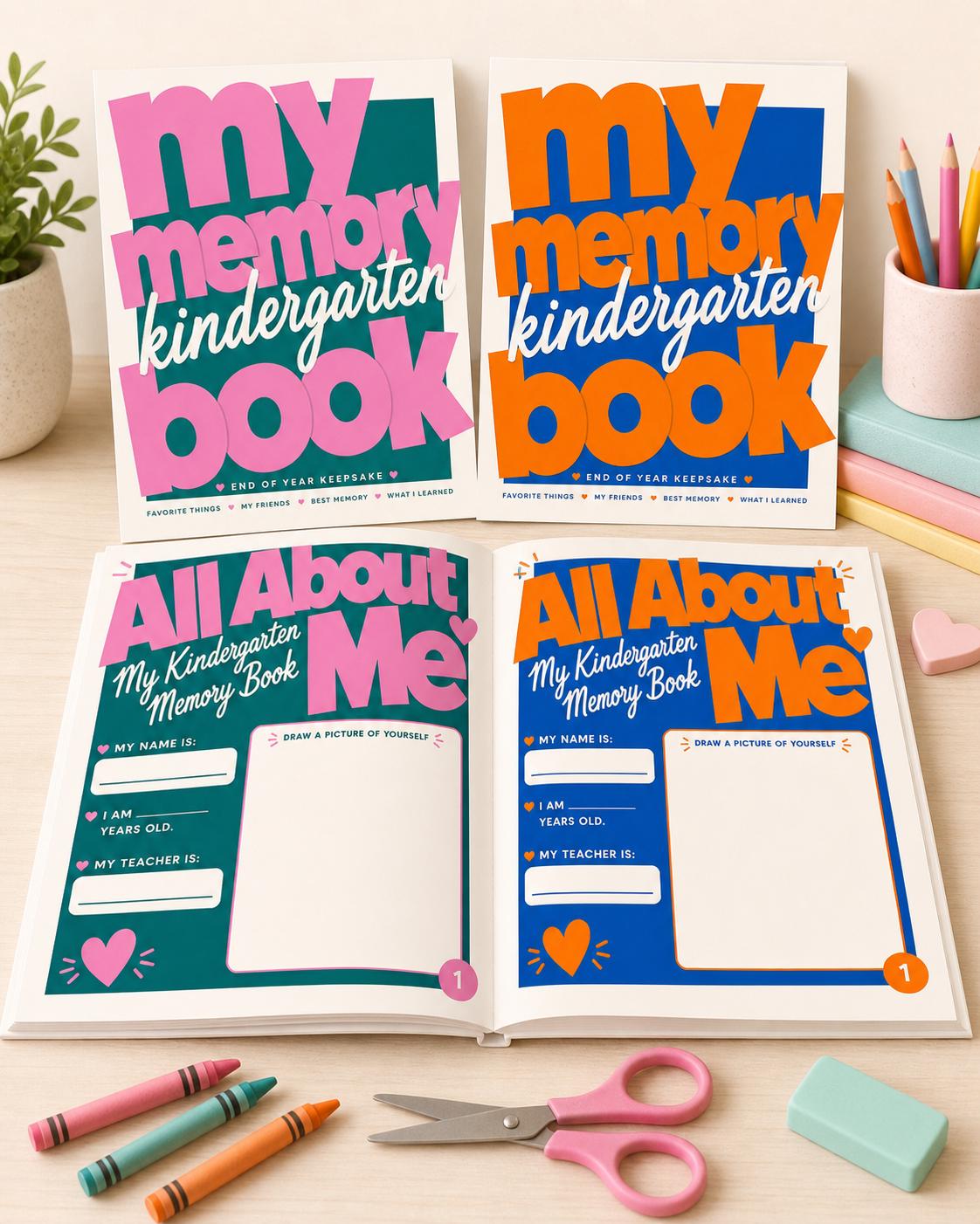 Kindergarten Memory Book Printable, End of Year Keepsake, Last Week of ...