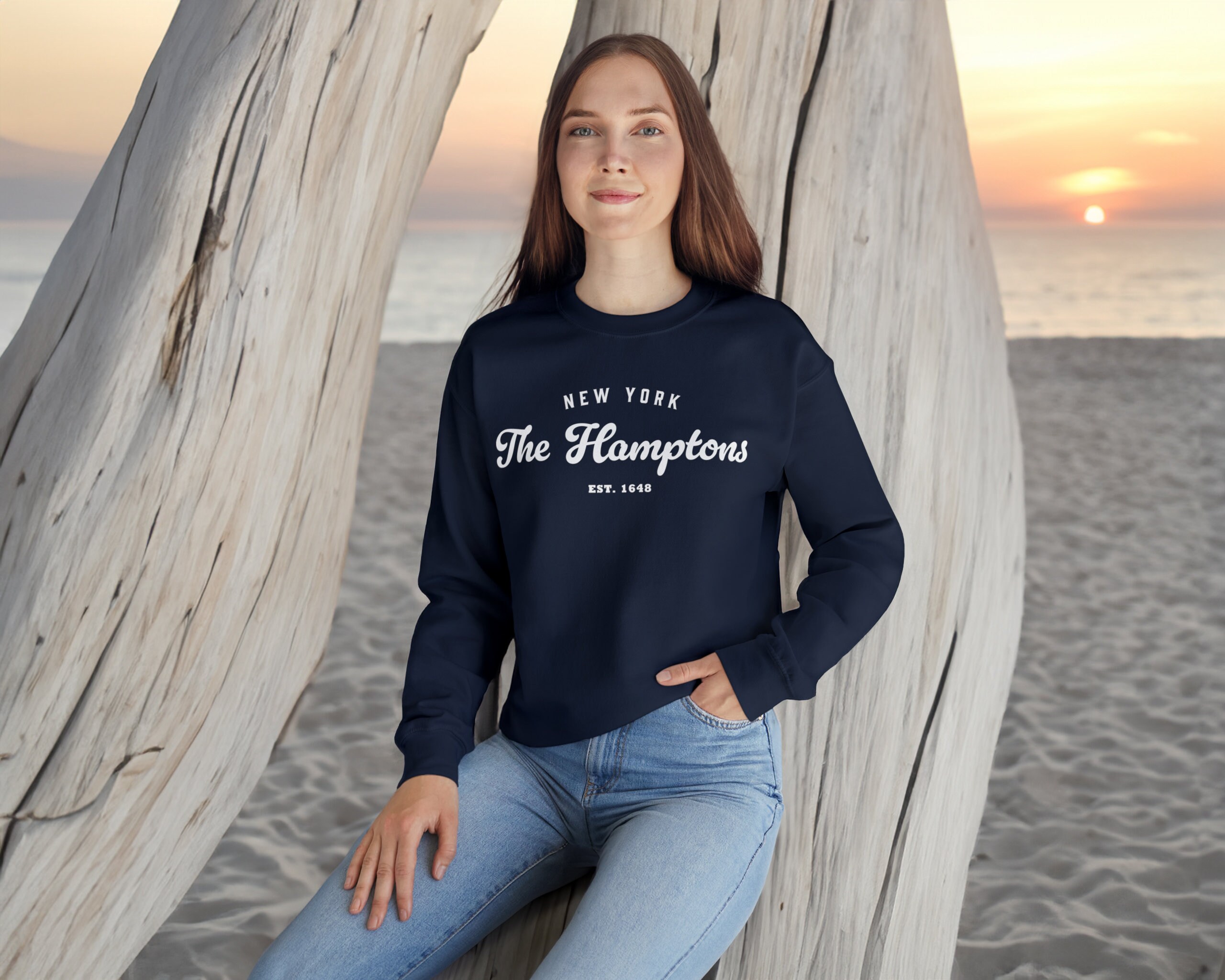 The Hamptons Sweatshirt New York State Gift Long Island Peninsula South ...