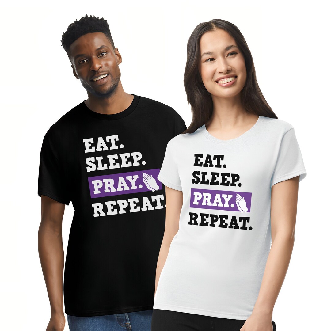 Prayer T-shirt Eat Sleep Pray Repeat, Gift Idea for Spiritual Lovers - Etsy