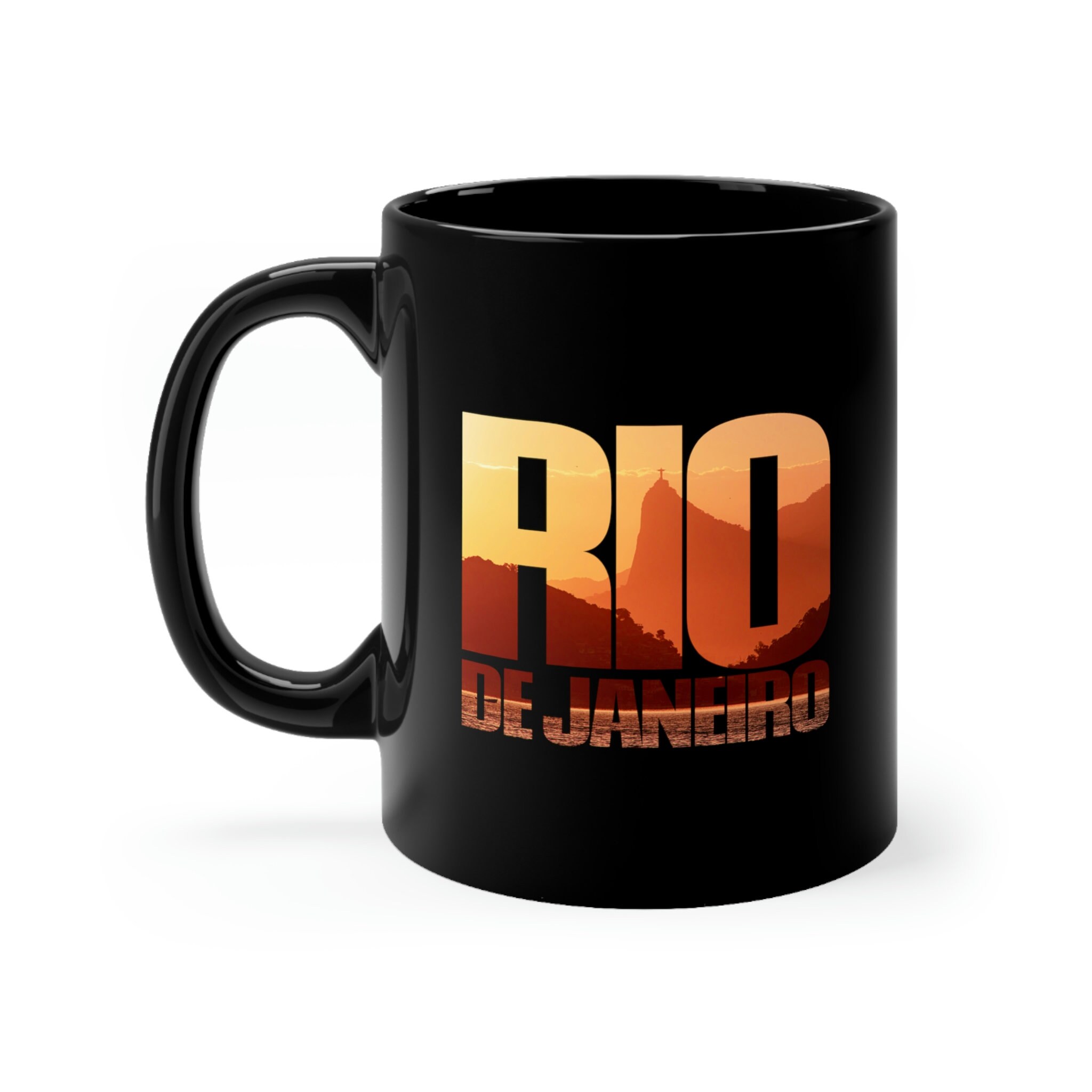 Rio de Janeiro Mug Brésil Christ Rédempteur céramique noire - Etsy France