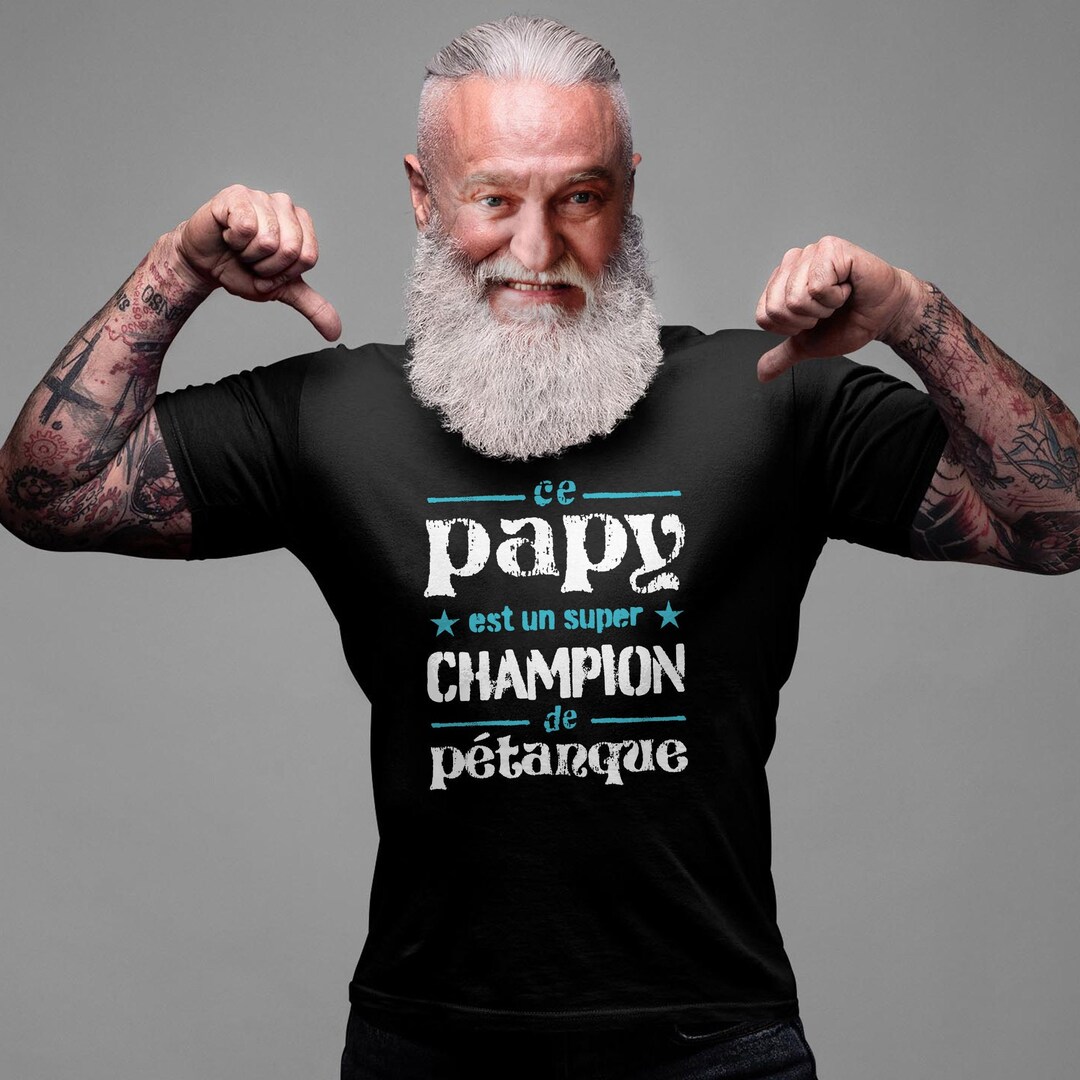T-shirt This Grandpa is a Super Petanque Champion Original Grandpa Gift ...