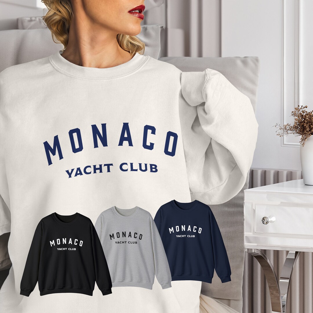 Monaco Sweatshirt Monaca Yacht Club Sweatshirt Monte-carlo Sweater ...