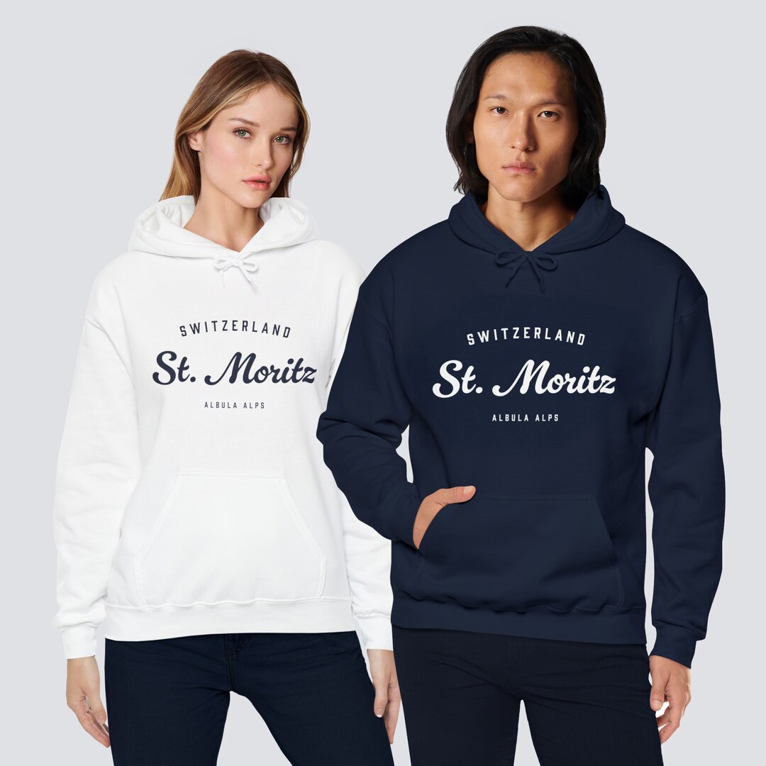 Hoodie St Moritz Switzerland Gift for Skier Souvenir Saint Moritz ...