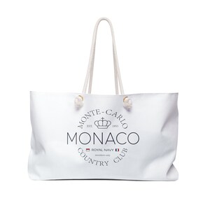 Weekender Monaco Tote Bag Monte Carlo Royal Navy Beach Bag French ...