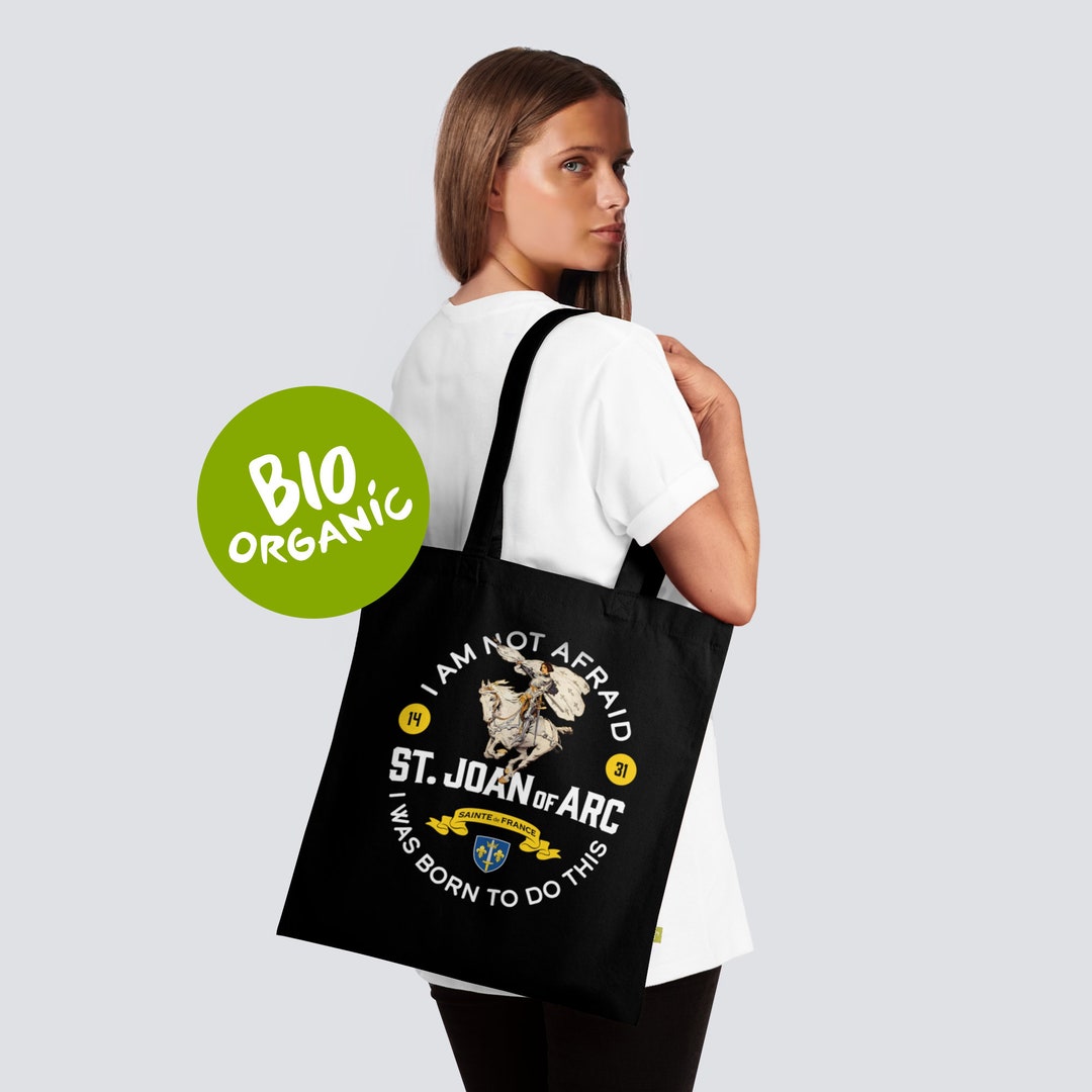 St Joan of Arc Tote Bag Organic Cotton Catholic Christian Gift Tote Bag ...