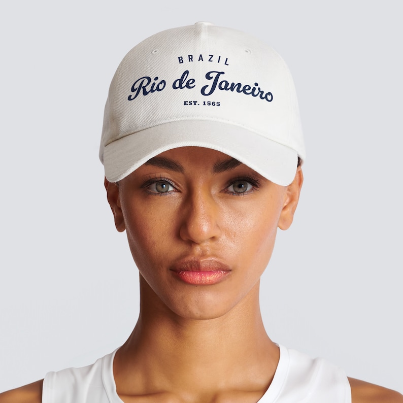 Rio De Janeiro Dad Had Brasil Low Profile Baseball Cap White - Etsy