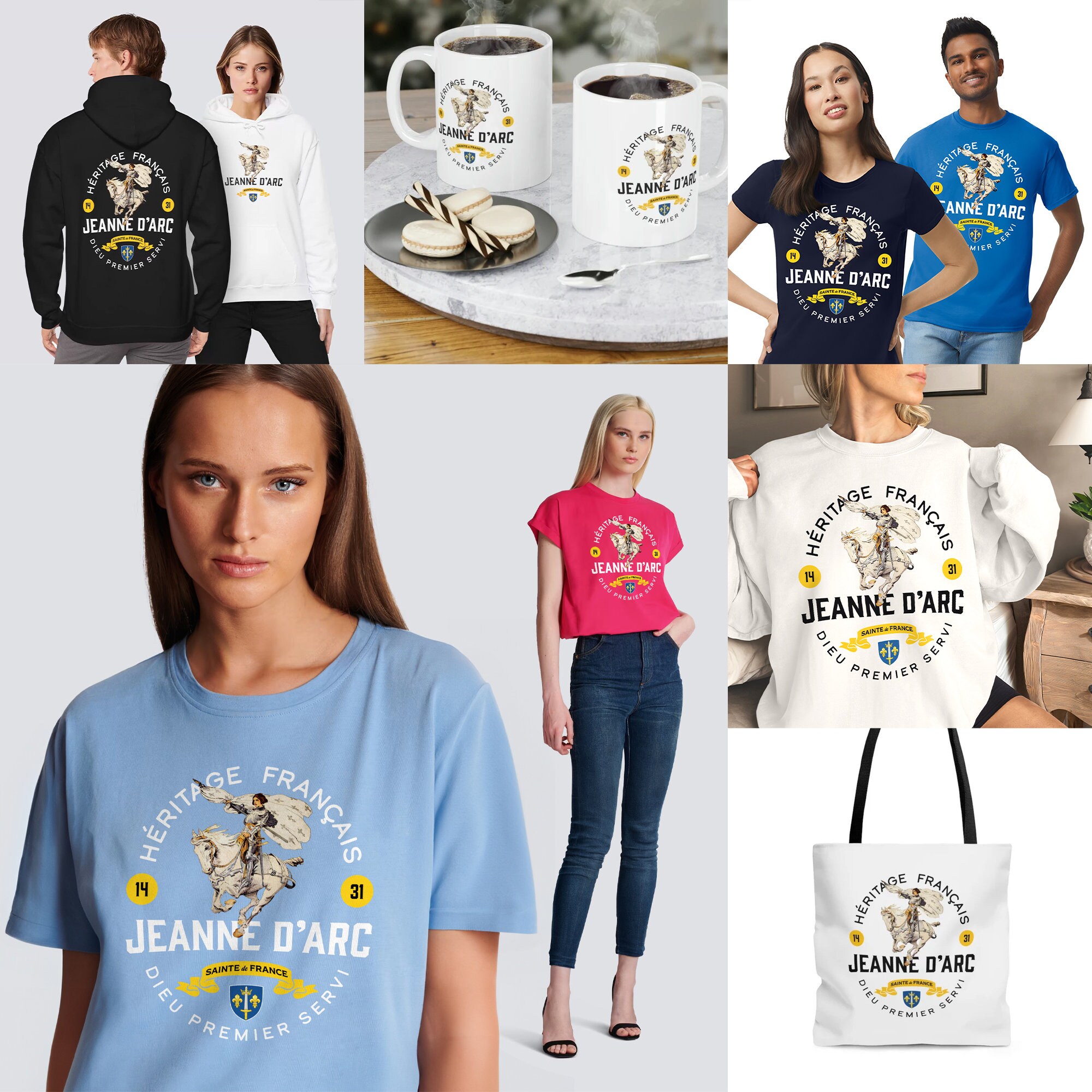 St Joan of Arc Tote Bag Organic Cotton Catholic Christian Gift Tote Bag ...