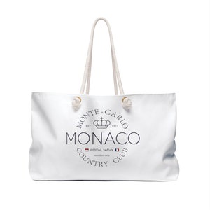 Weekender Monaco Tote Bag Monte Carlo Royal Navy Beach Bag French ...