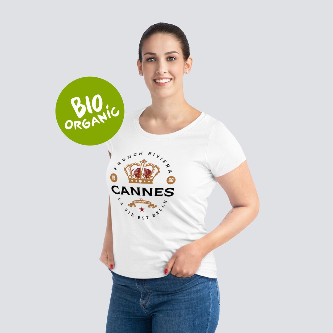 Cannes Organic Cotton T-shirt Festival La Croisette Gift Her Tshirt ...