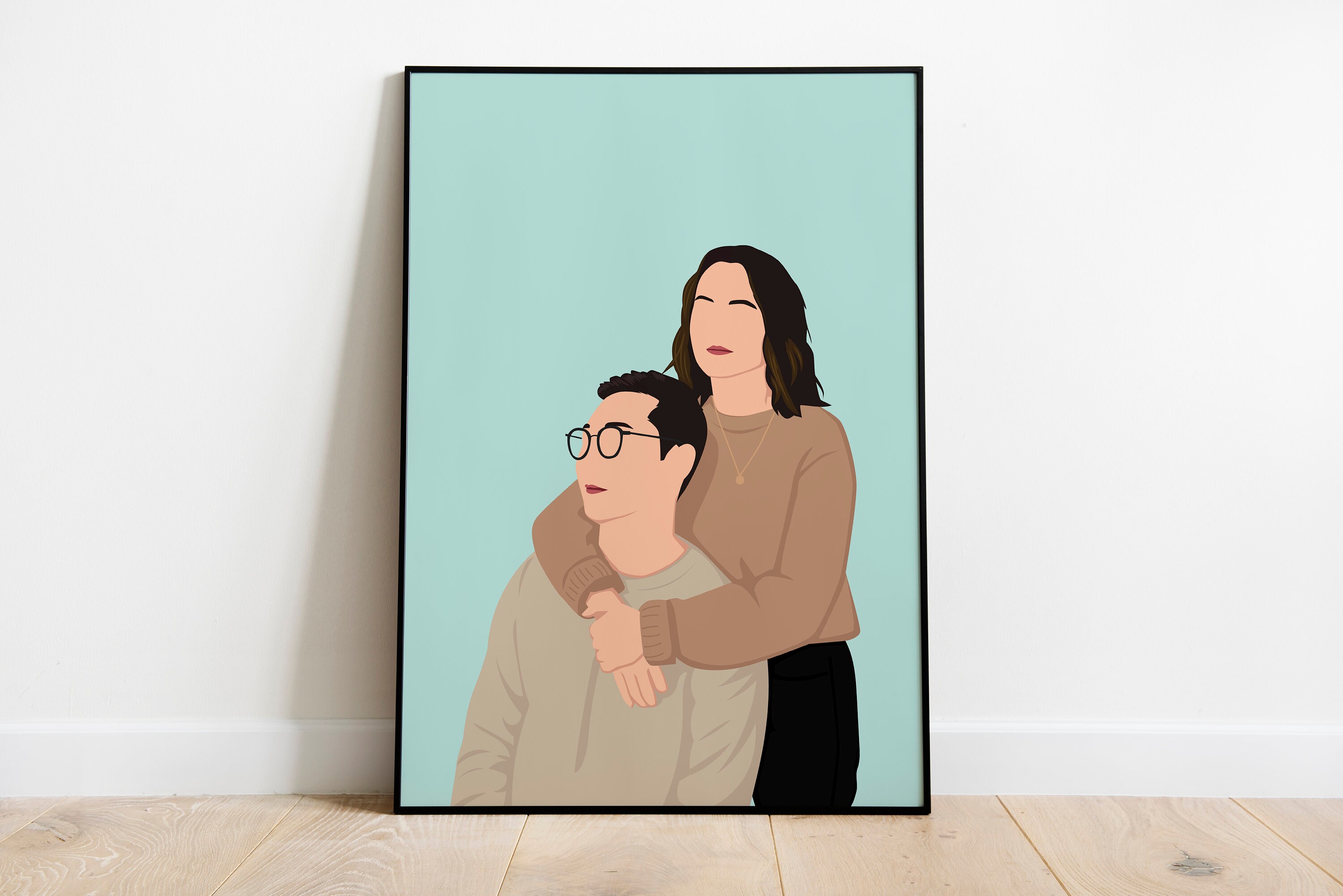 Faceless Portrait Custom Couple Portrait Cartoon Faceless - Etsy