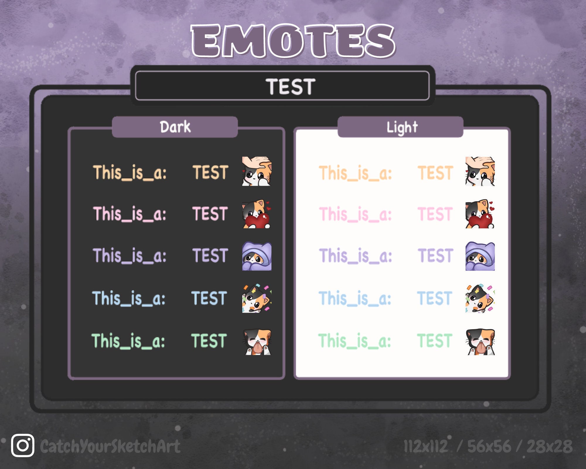 MEGA PACK ANIMATED Calico Cat Emotes L 50 Emotes L Animated & Static L ...