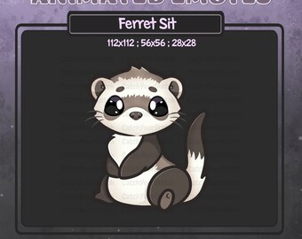 ANIMATED Cute Ferret LURK / EAT Emote | for Twitch, Discord and More - Etsy