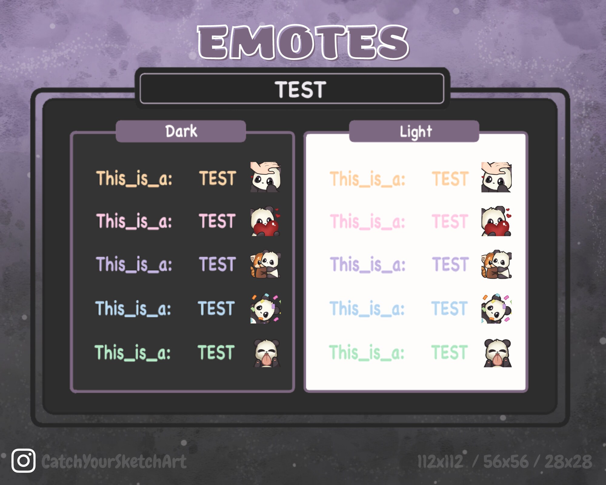 MEGA PACK Panda Emotes L 50 Emotes L Twitch and Discord L Digital Files ...