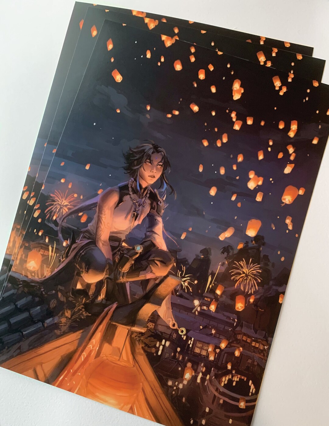 Genshin Impact Lantern Rite Xiao Print - Etsy