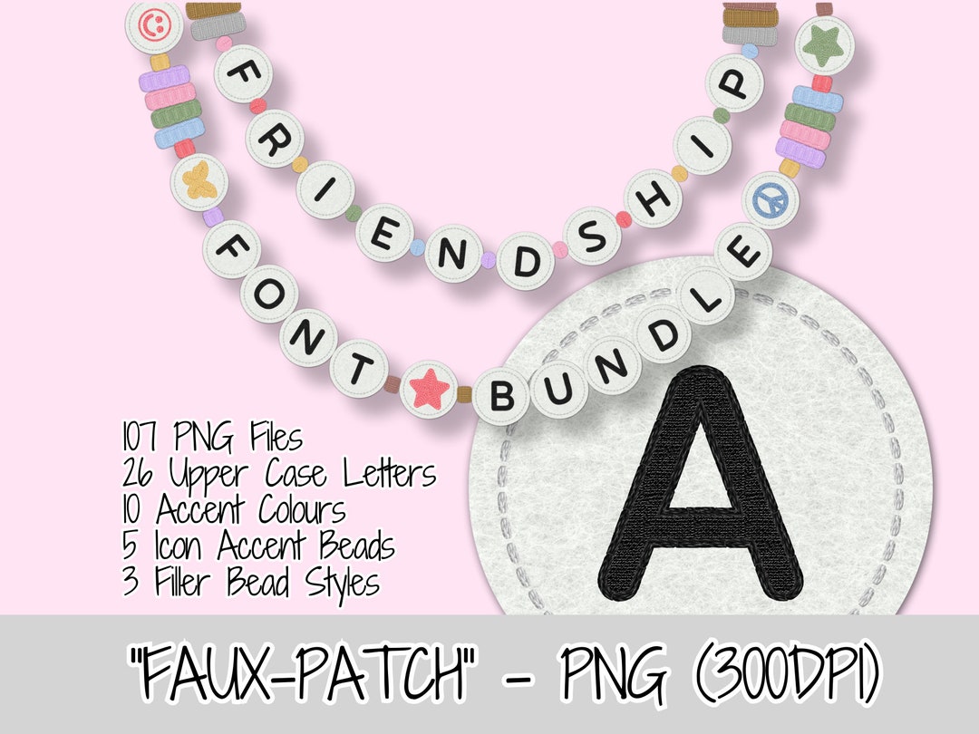 Friendship Bracelet Eras Inspired PNG Font Bundle Digital Download PNG ...