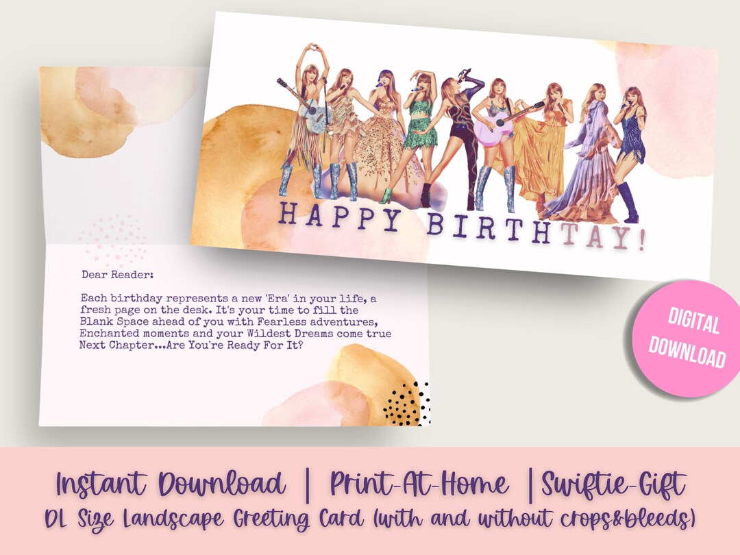 Happy Birth'tay'/dear Reader | Eras Inspired Digital Birthday Card ...