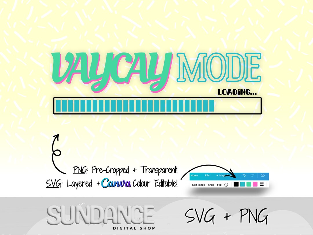 Vaycay Mode Loading SVG PNG Clipart Sublimation Design Tshirt Gift ...