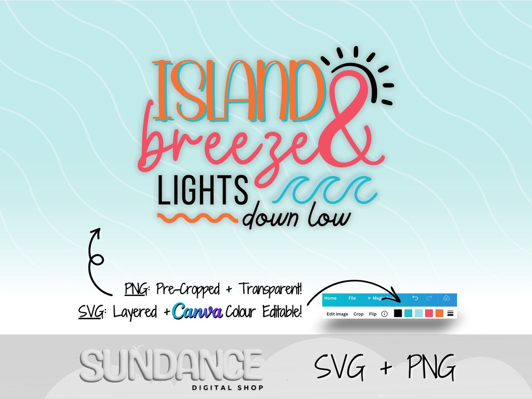 Island Breeze SVG PNG Clipart Sublimation Design T Shirt Gifts Layered ...
