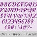Purple Glitter PNG Letters Digitally Downloadable PNG Alphabet Font ...