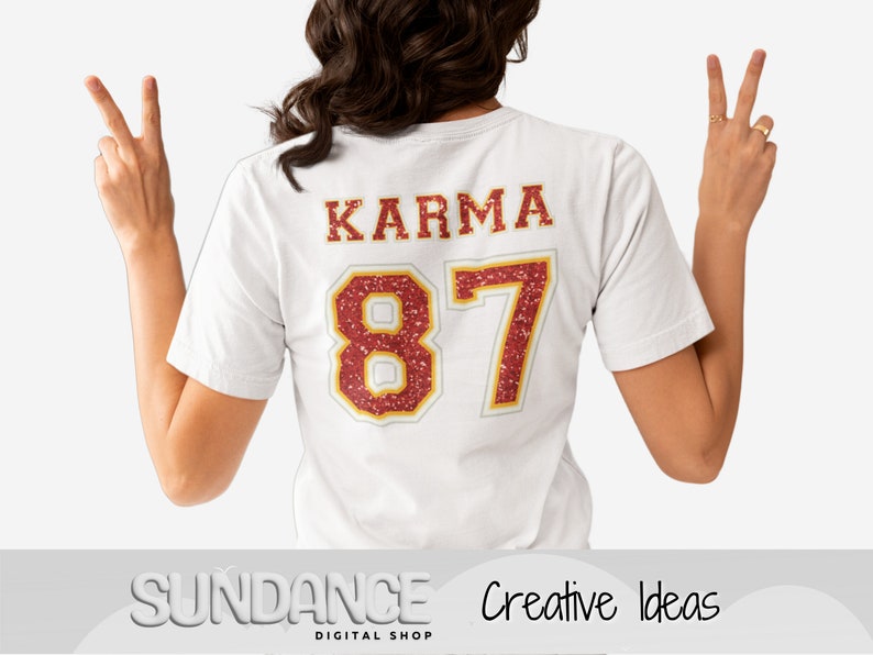Karma 87 PNG Glitter Sublimation Tshirt Designs for DTF Transfer Ready ...
