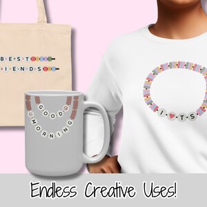 Friendship Bracelet Eras Inspired PNG Font Bundle Digital Download PNG ...