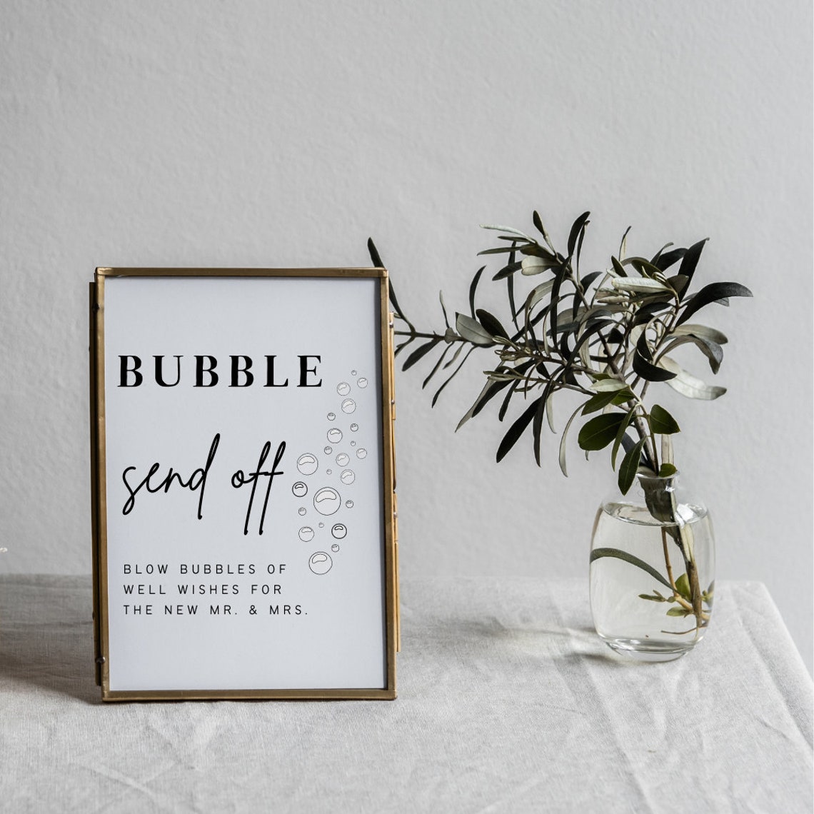 Minimalist Bubble Send-off Printable | Event Sign | Wedding Sign ...
