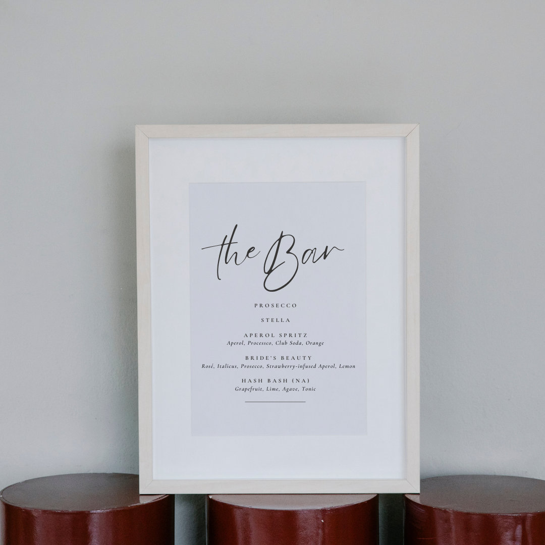 Minimalist the Bar Printable Event Sign Wedding Shower Bar Sign ...