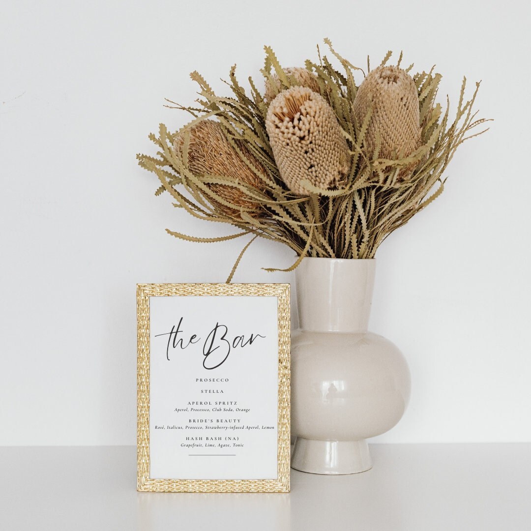 Minimalist the Bar Printable | Event Sign | Wedding | Shower| Bar Sign ...