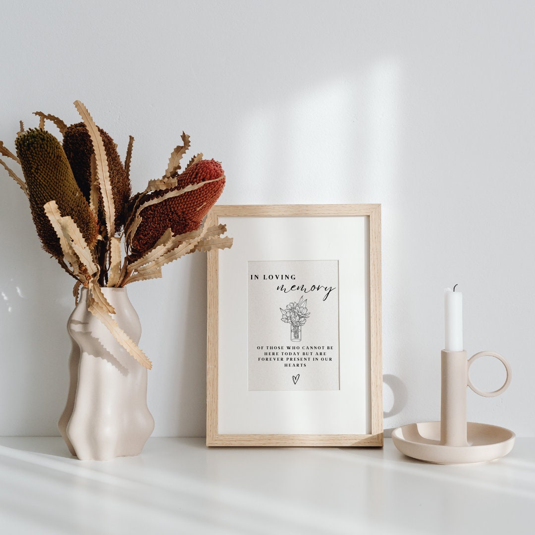 In Loving Memory Printable Event Sign Shower Sign - Etsy