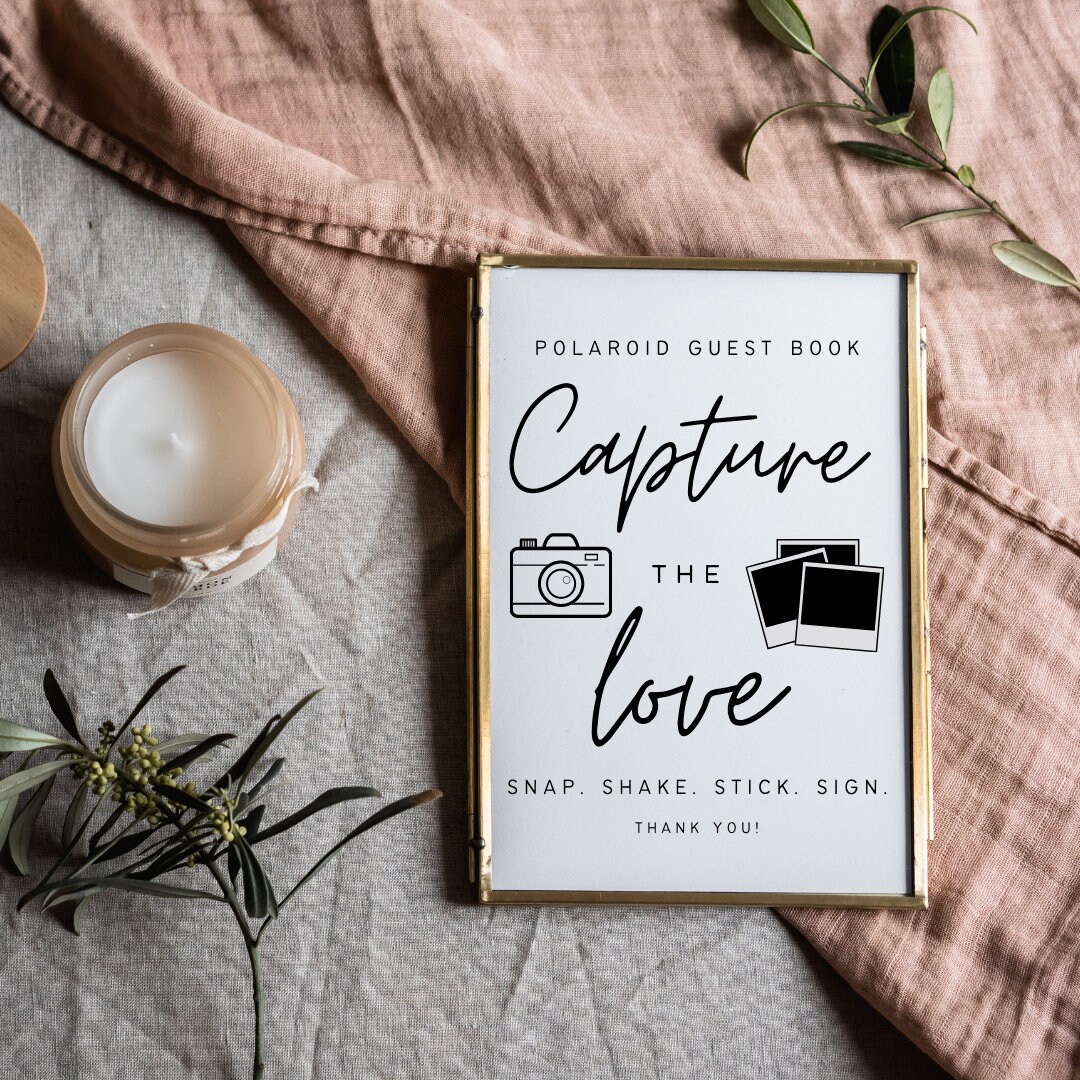 Polaroid Guest Book Printable | Event Sign | Shower Sign | Wedding Sign ...