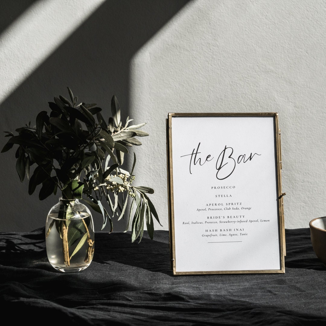 Minimalist the Bar Printable Event Sign Wedding Shower Bar Sign ...