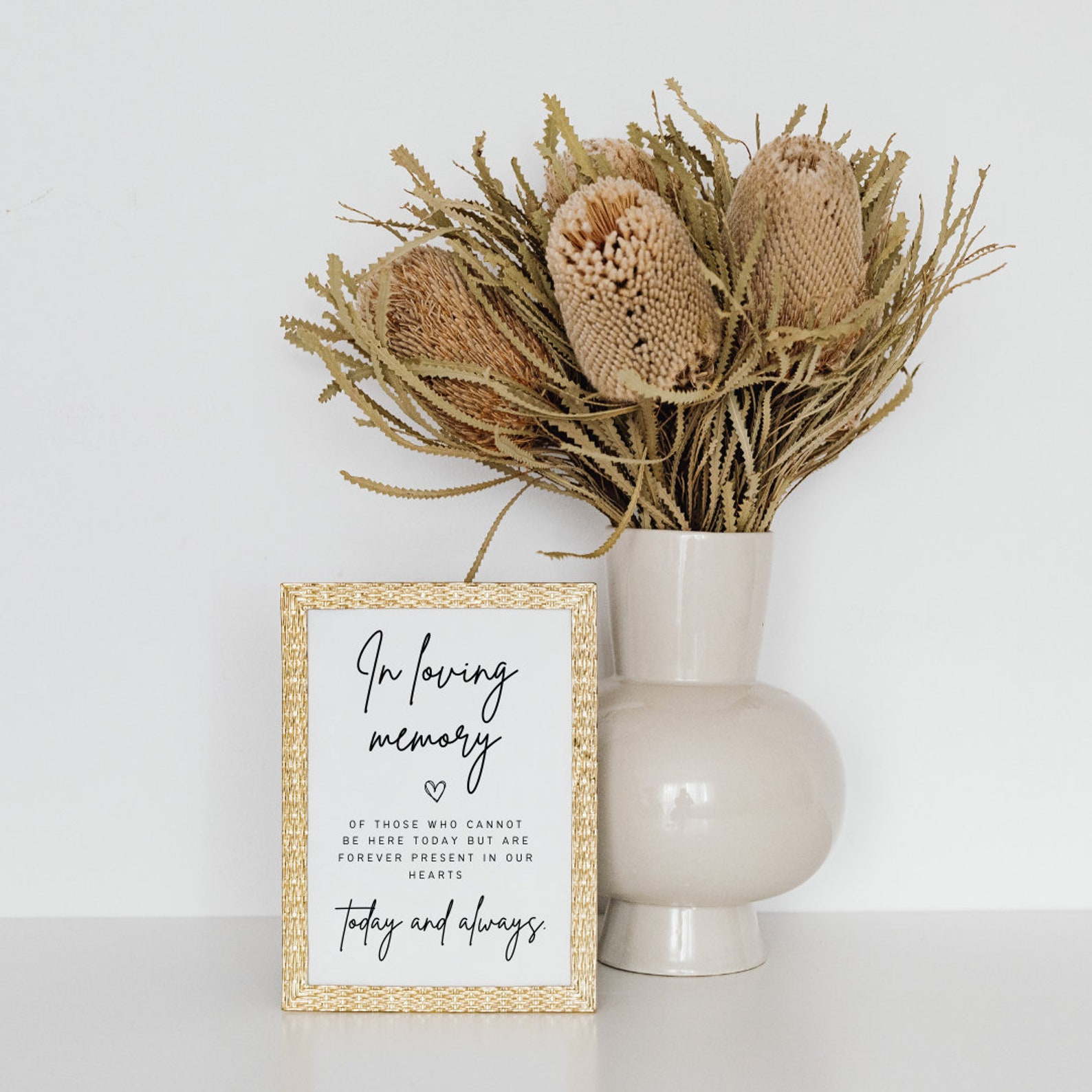 Minimalist in Loving Memory Printable | Event Sign | Shower Sign ...