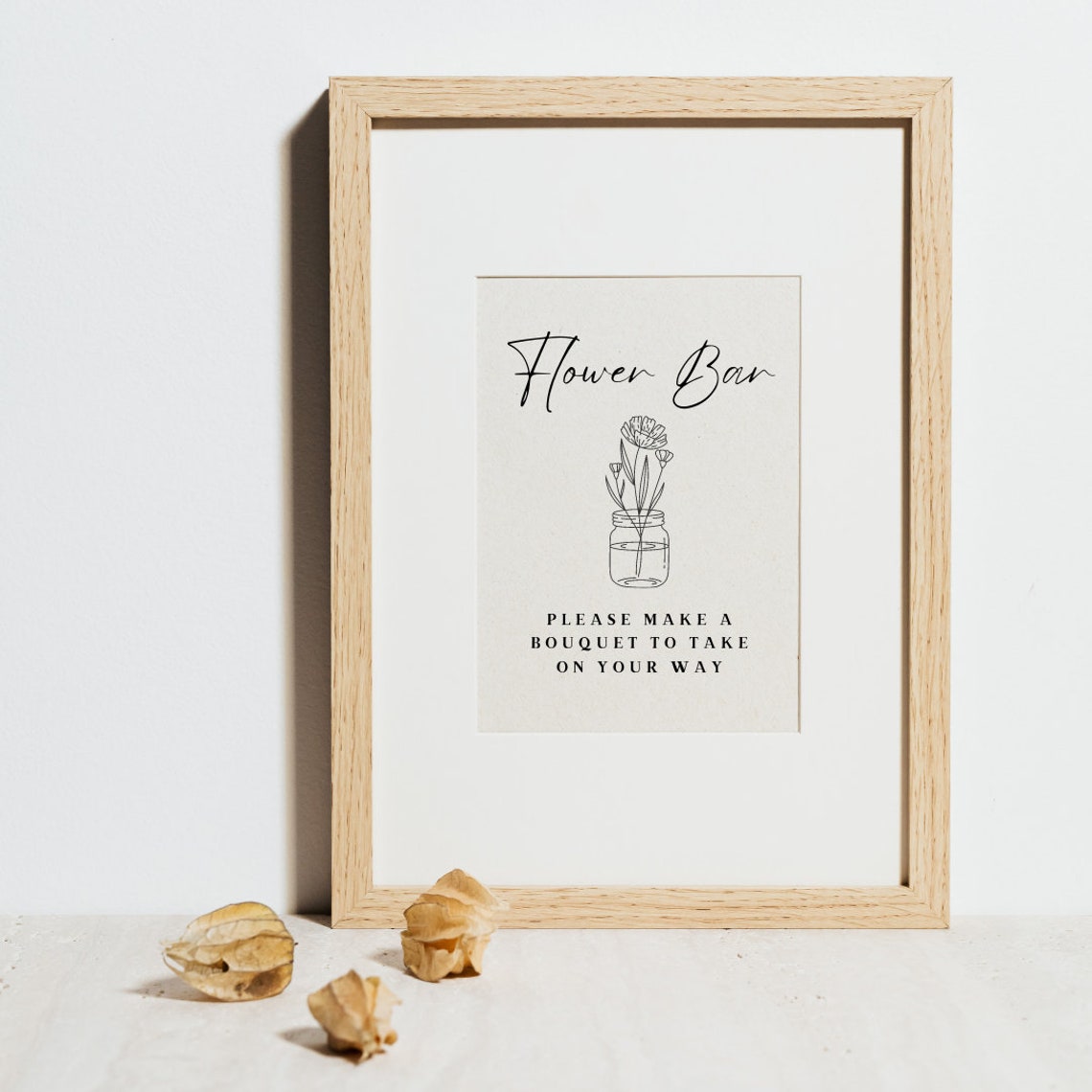 Flower Bar Printable | Event Sign | Favors Sign | Editable Template ...
