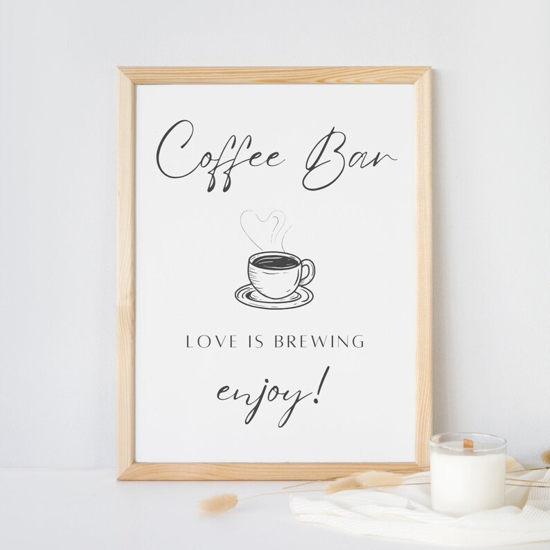 Coffee Bar Printable | Wedding Sign | Event Sign | Table Sign | Editable Template | Coffee ...