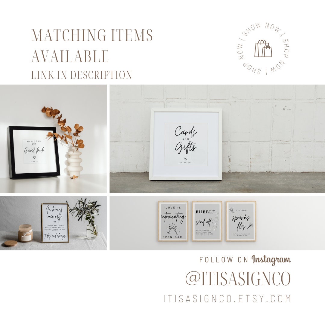 Minimalist the Bar Printable Event Sign Wedding Shower Bar Sign ...