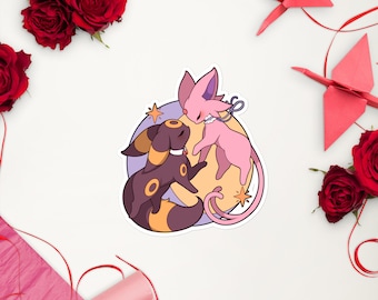 Espeon Umbreon Sticker - Etsy