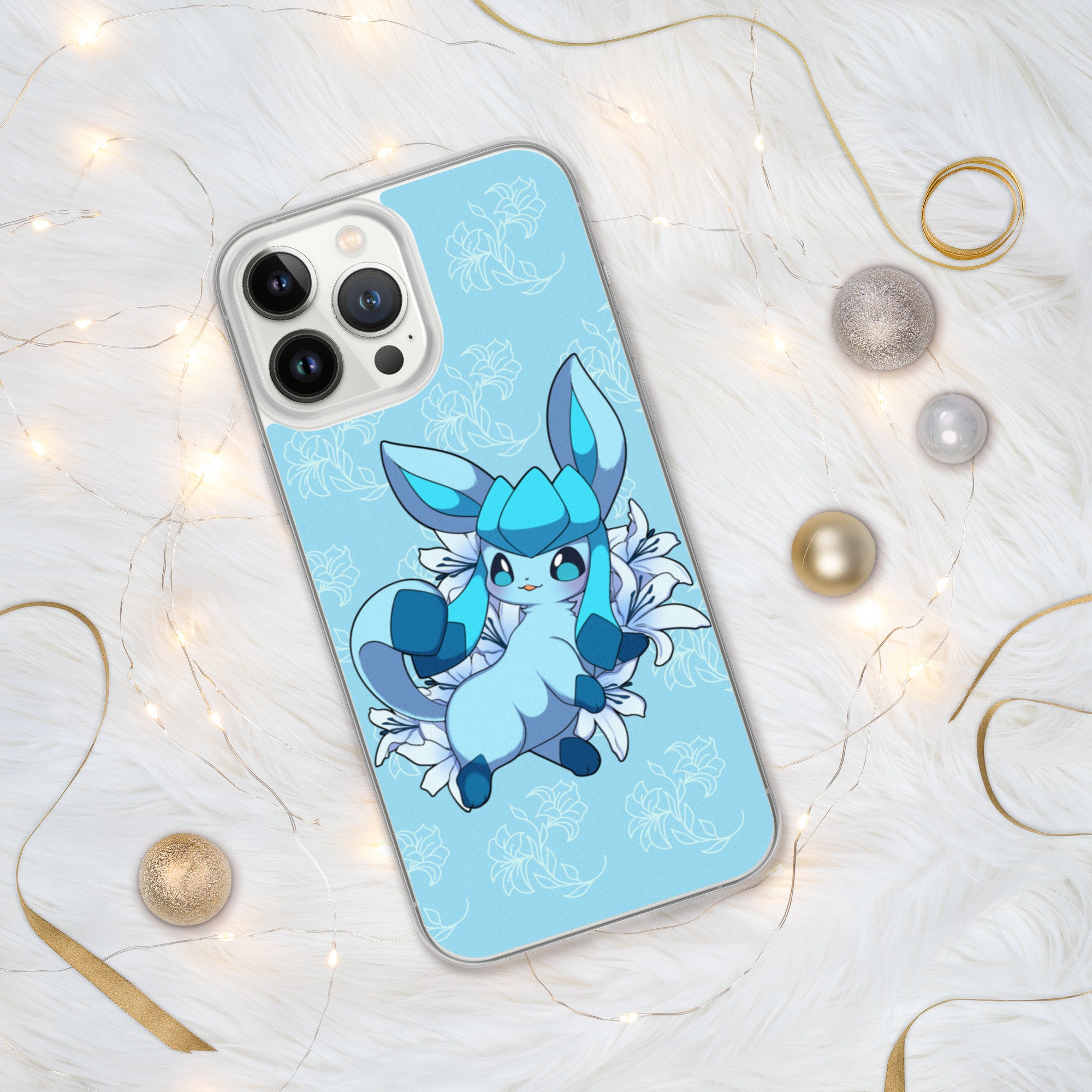 Glaceon Iphone Pokemon Case Eevee Anime Flower Iphone - Etsy