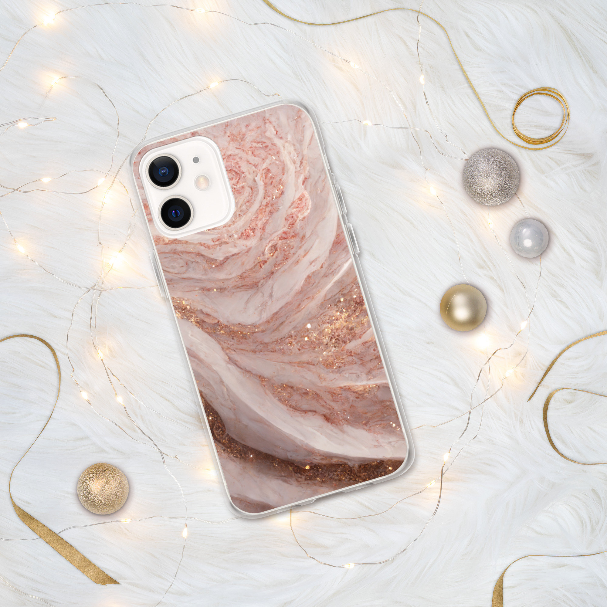 Rose Gold White and Gold Marble Iphone Compatible Case - Etsy