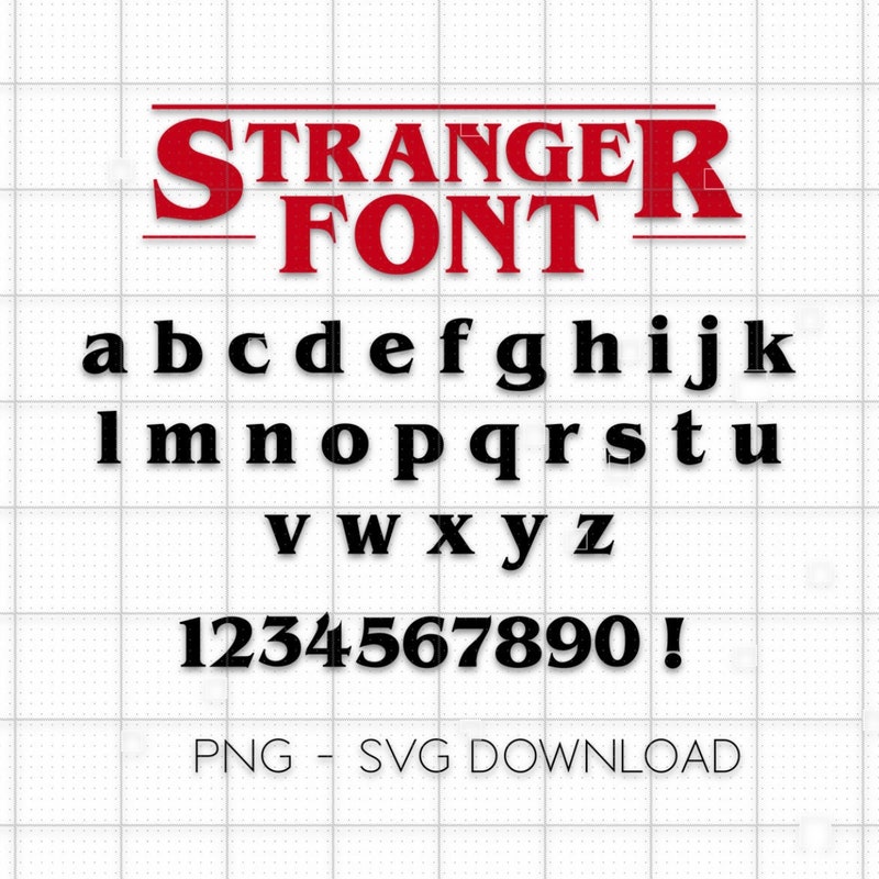 Stranger things font - Etsy