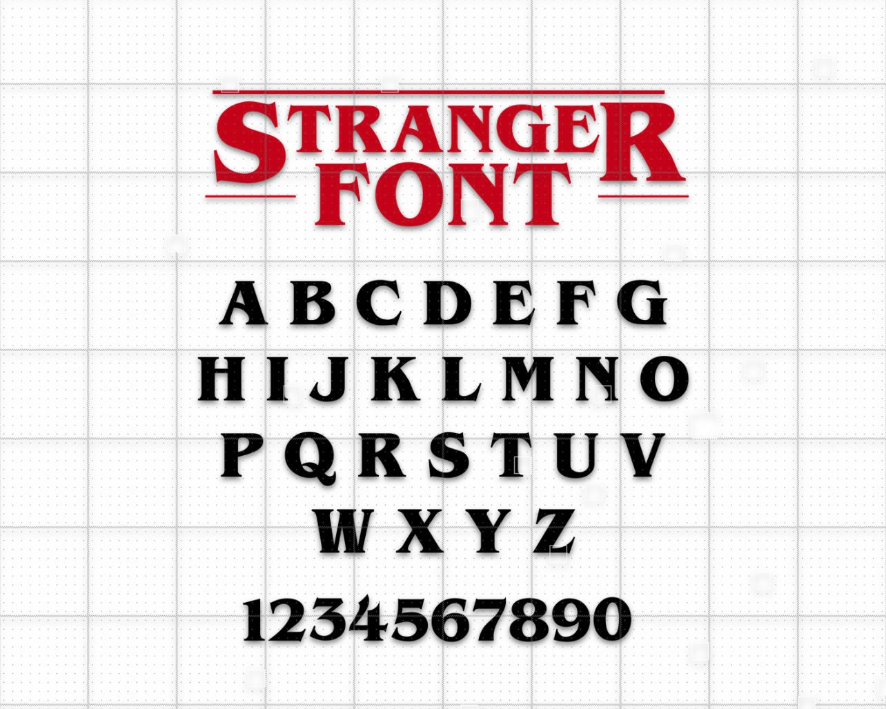 Stranger Font SVG Digital Download - Etsy
