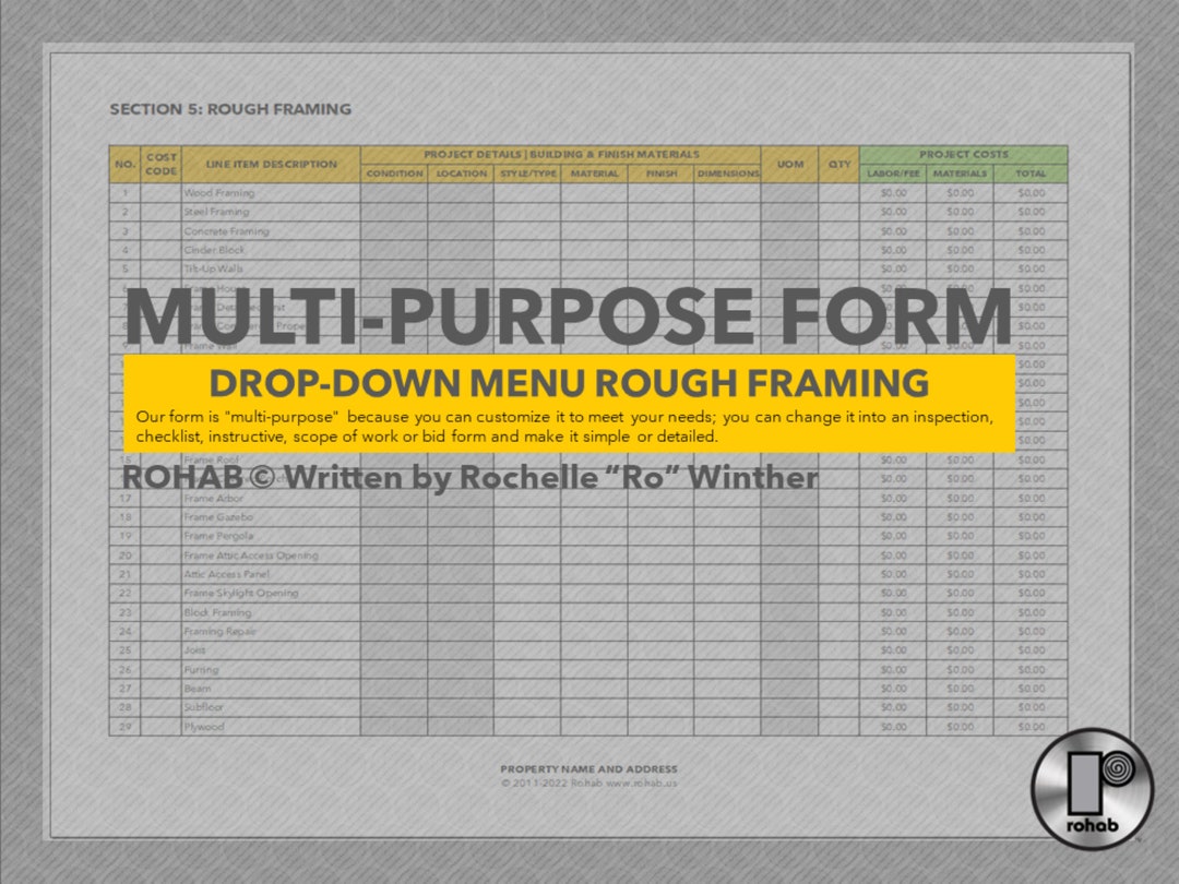 Rough Framing Construction Form Multi-purpose Construction - Etsy