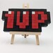 Super Mario 1UP 8-bit Wooden Pixel Art - Etsy