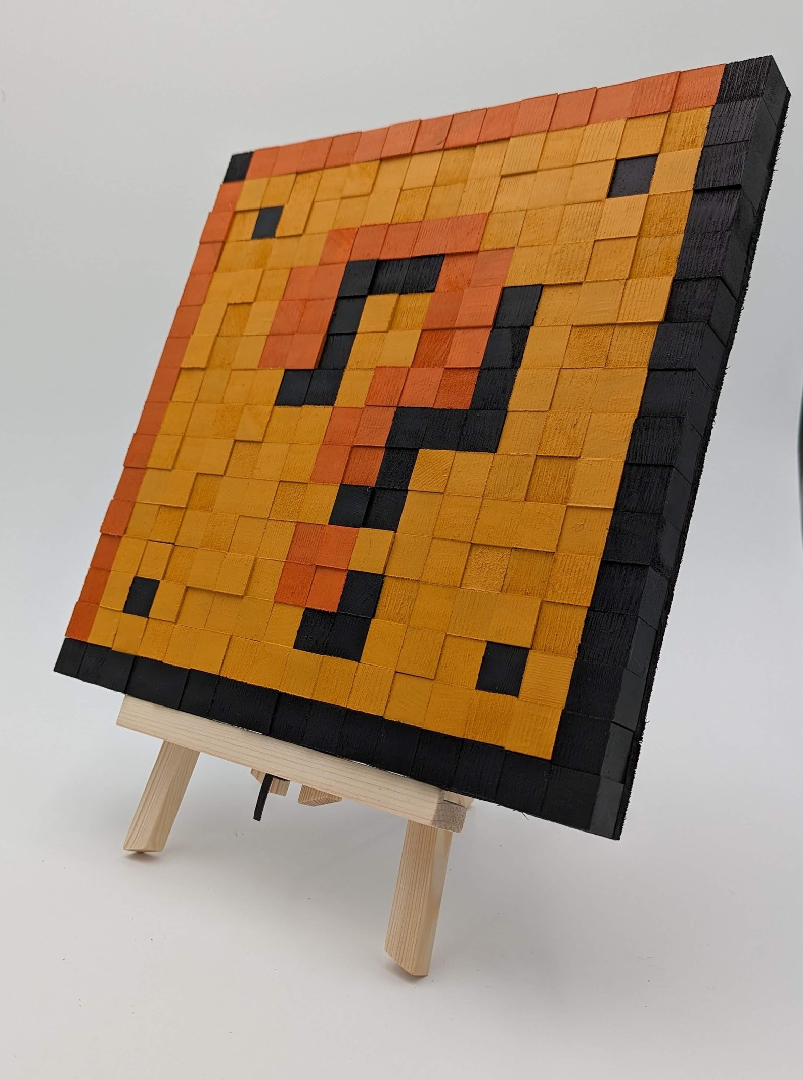 Super Mario Mystery Block 8-bit Wooden Pixel Art - Etsy