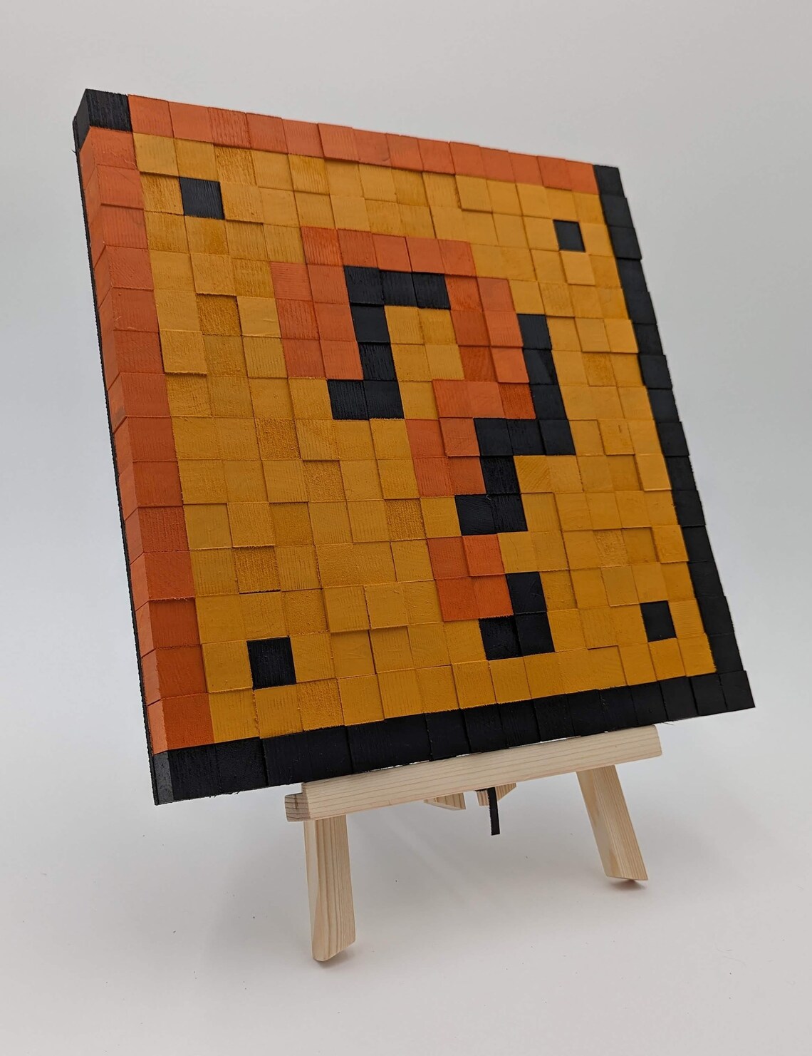 Super Mario Mystery Block 8-bit Wooden Pixel Art - Etsy