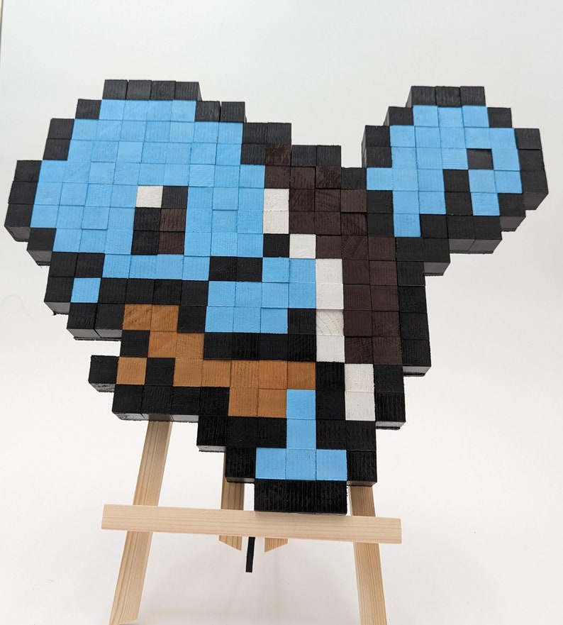Squirtle 8-bit Wooden Pixel Art - Etsy