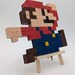 Retro Jumping Mario 8-bit Wooden Pixel Art - Etsy